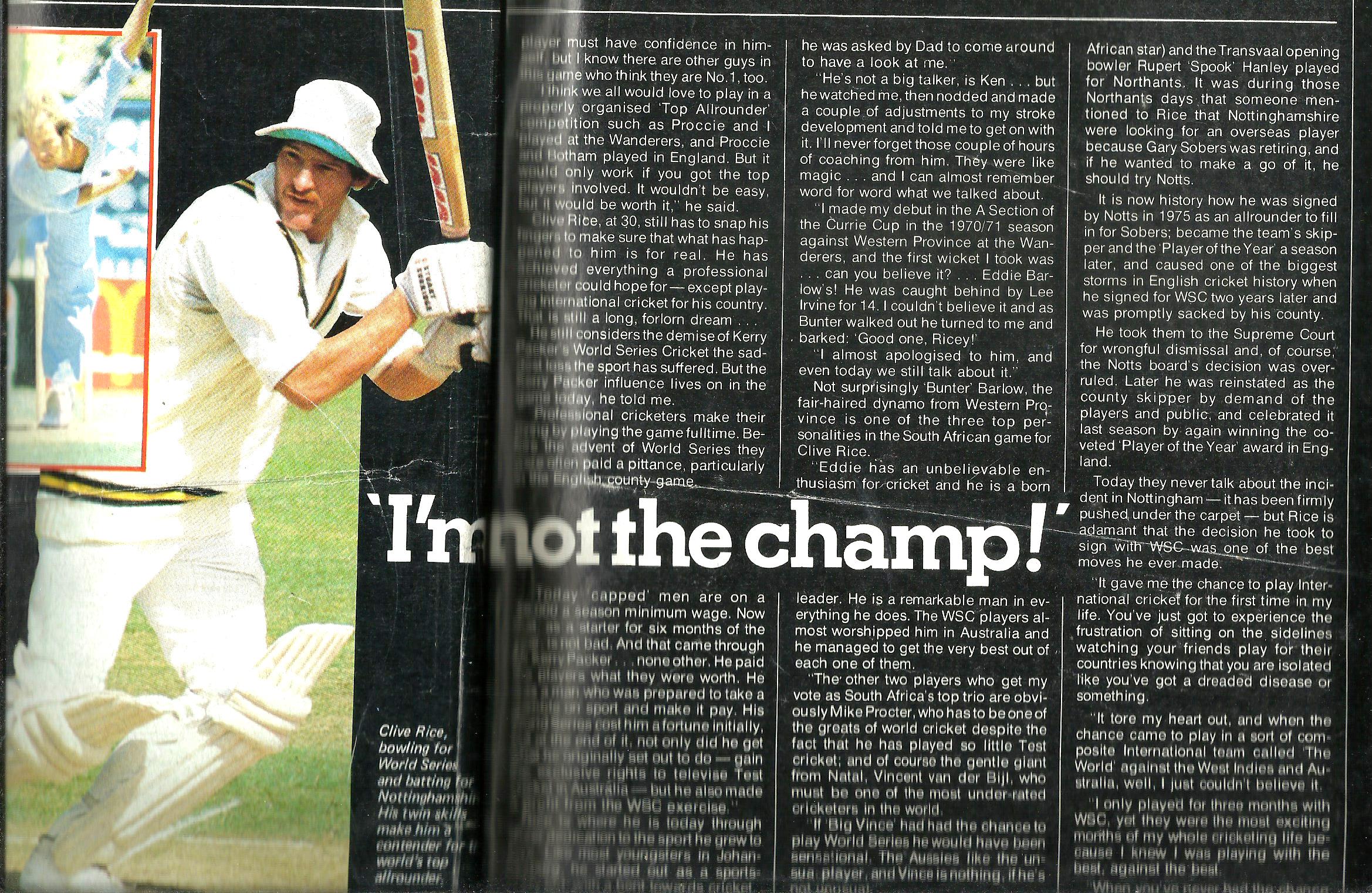 (334)…Clive Rice: A Total cricketer | All That Cricket